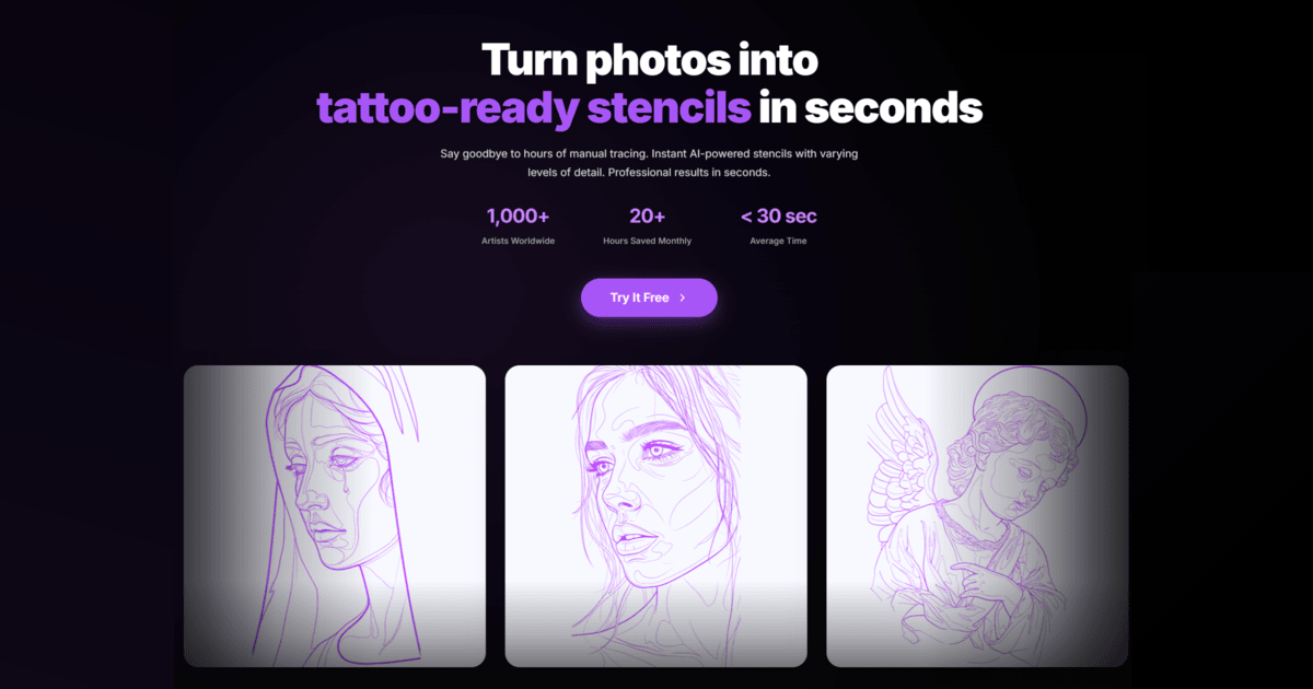 Stencil AI - Turn Photos into Tattoo-Ready Stencils